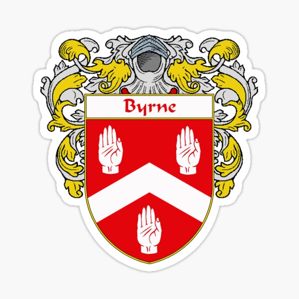 "Byrne Coat of Arms/Family Crest" Sticker for Sale by IrishArms | Redbubble