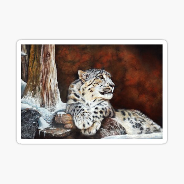 "Fire and Ice" Sticker by Mightyfineart | Redbubble