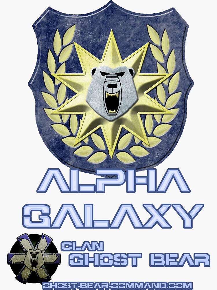 "Clan Ghost Bear Alpha Galaxy" Sticker for Sale by CGBCoffiNail | Redbubble