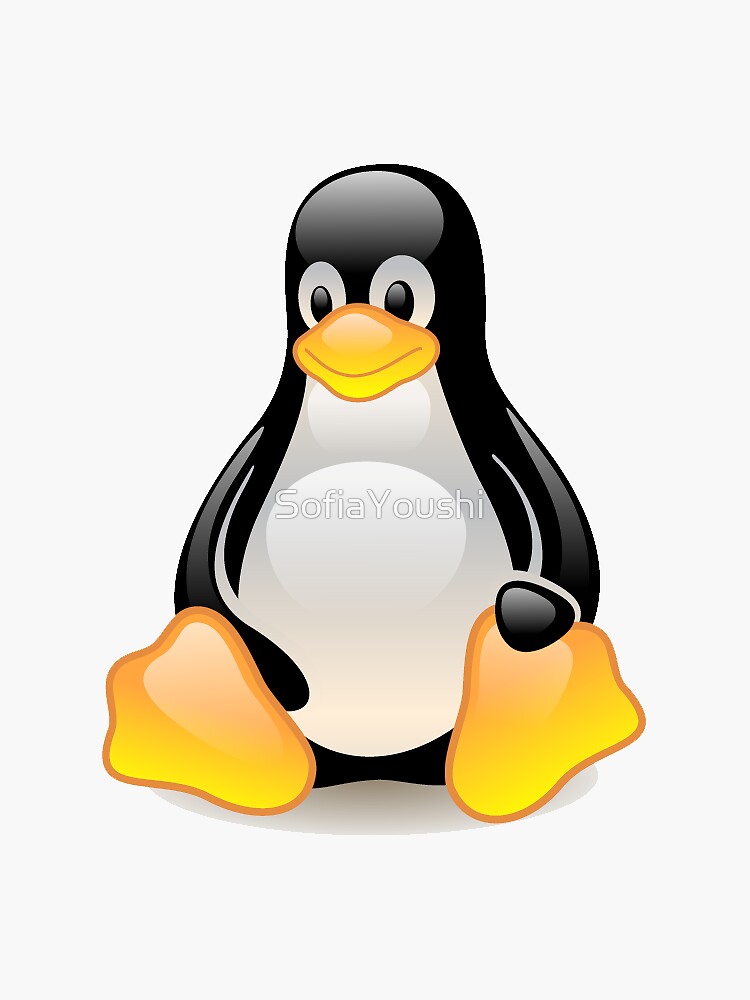 "Penguin Linux Tux Crystal" Sticker for Sale by SofiaYoushi | Redbubble