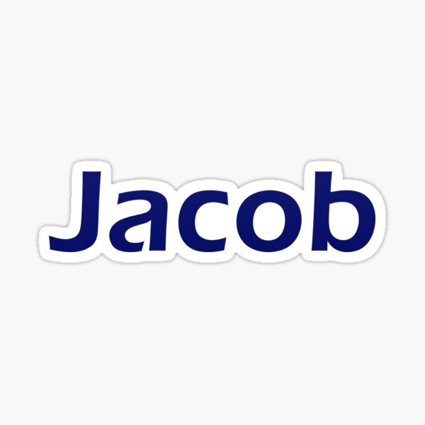 "Jacob" Sticker for Sale by mary02 | Redbubble