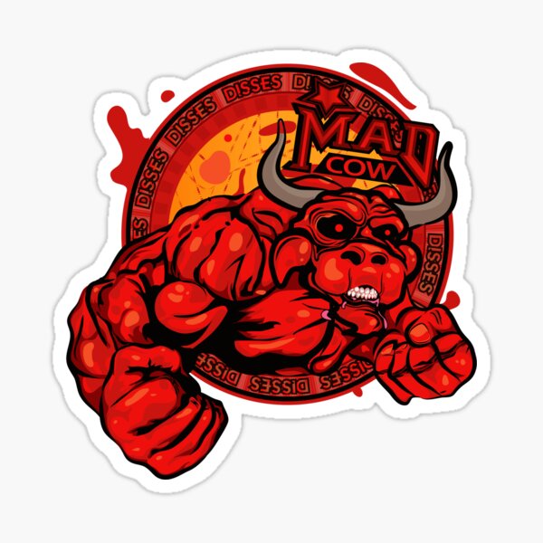 "mad cow disses" Sticker for Sale by ivanrui | Redbubble