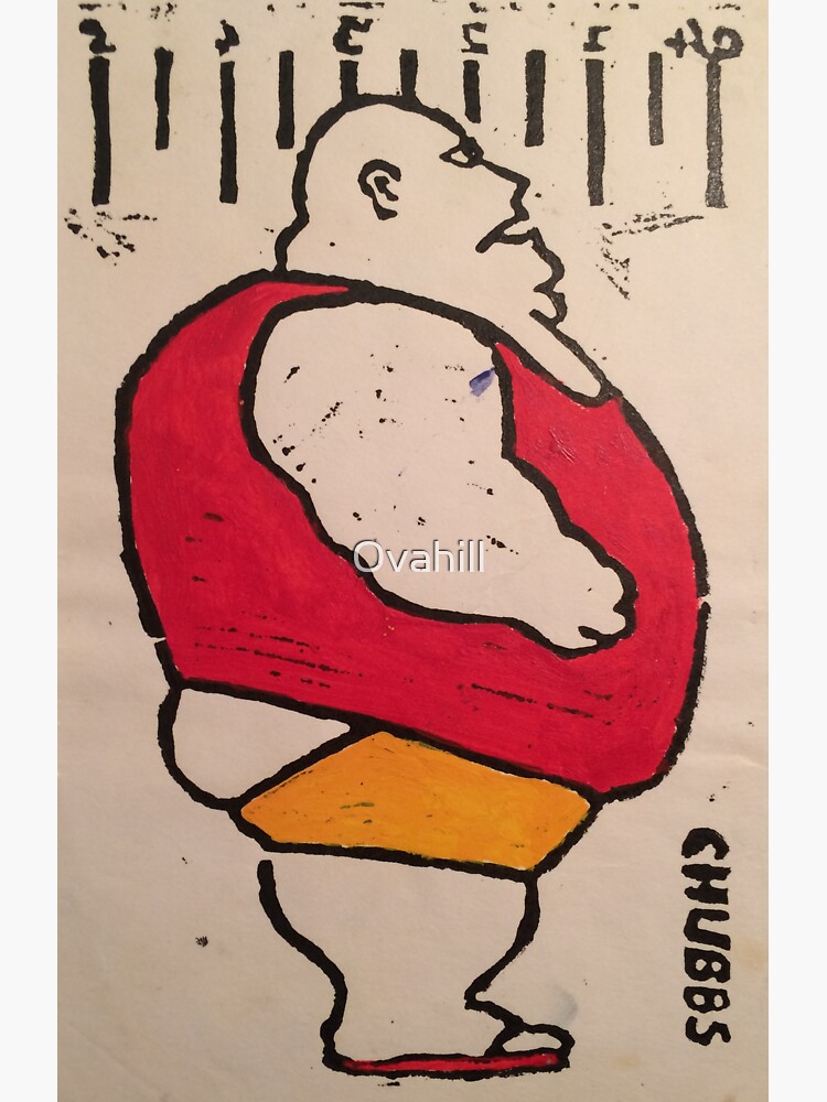 "Chubbs profile" Sticker for Sale by Ovahill | Redbubble