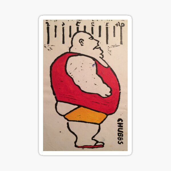 "Chubbs profile" Sticker for Sale by Ovahill | Redbubble