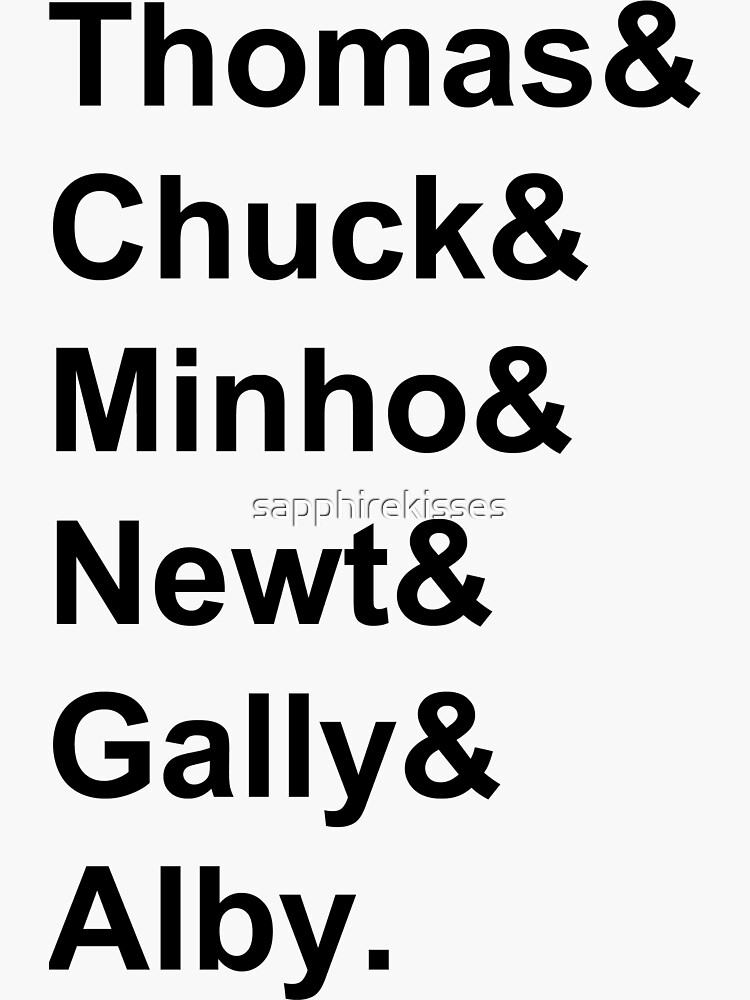 "The Gladers A" Sticker by sapphirekisses | Redbubble