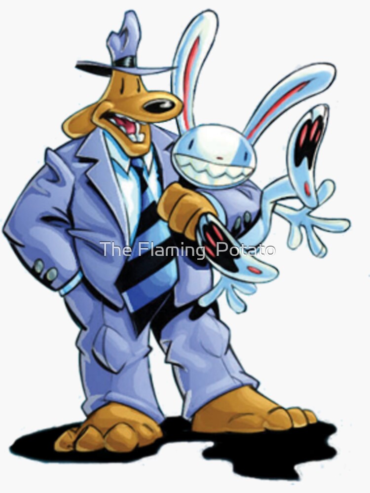 "Sam & Max - Hug Art" Sticker for Sale by FlamingPotato | Redbubble