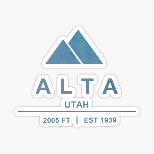 "Alta Ski Resort Utah" Sticker for Sale by CarbonClothing | Redbubble