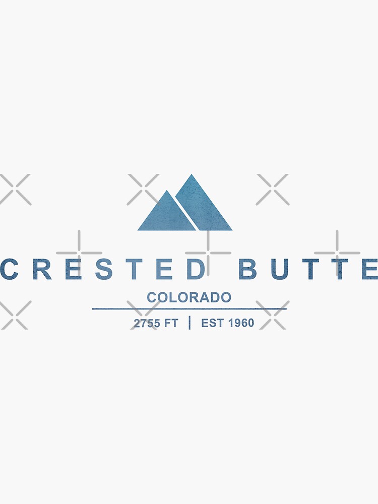 "Crested Butte Ski Resort Colorado" Sticker for Sale by CarbonClothing ...