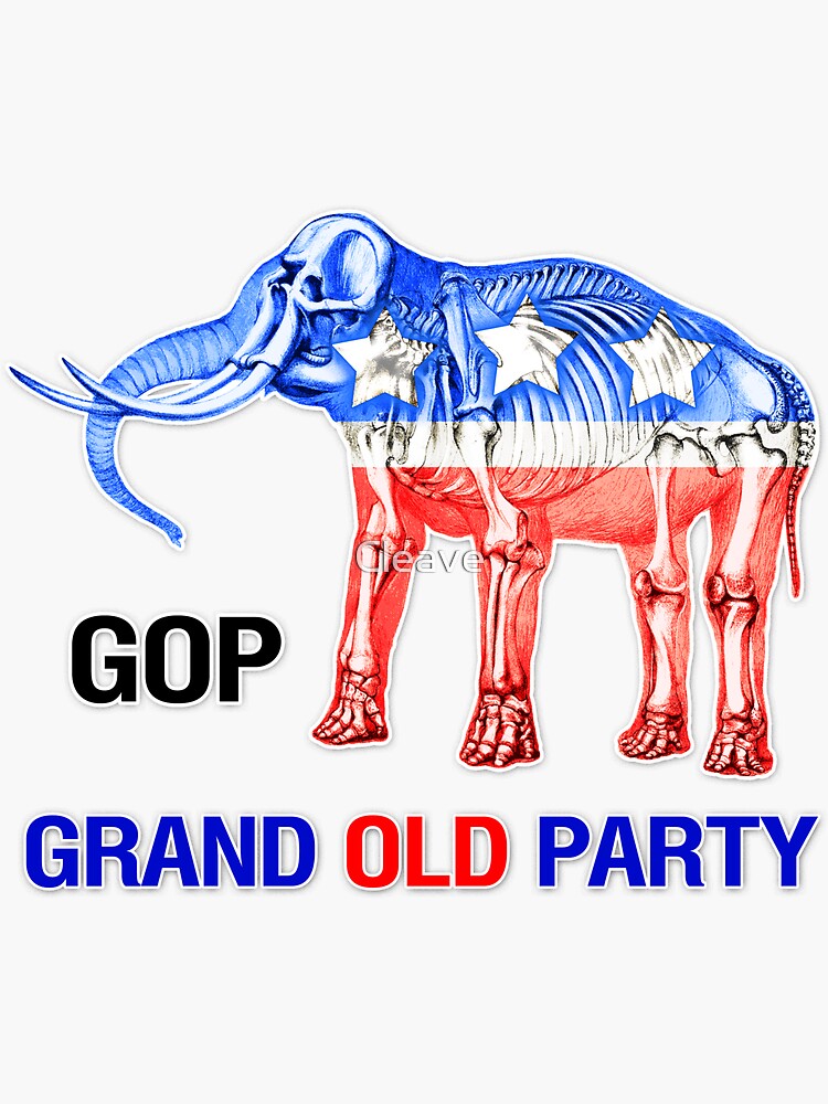 "GOP - The Grand OLD Party" Sticker for Sale by Cleave | Redbubble