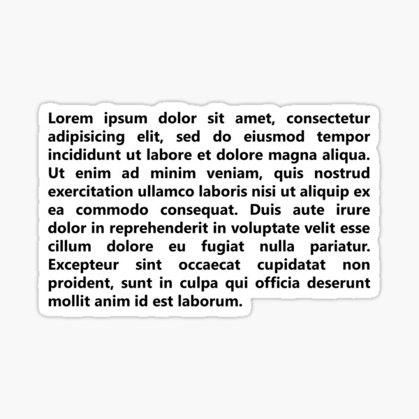 "Lorem Ipsum" Sticker for Sale by BeansCollection | Redbubble