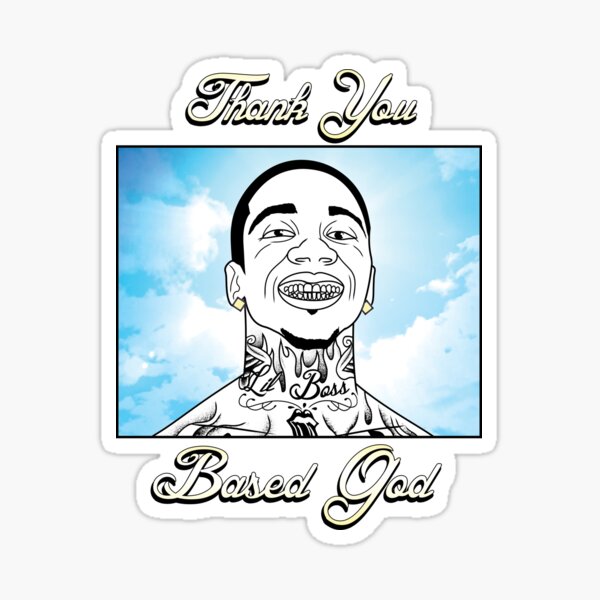 "Thank You Based God" Sticker by HamSammy | Redbubble