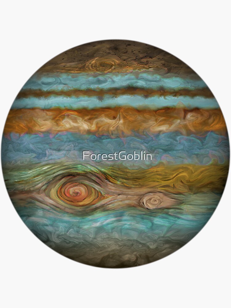 "Jupiter" Sticker for Sale by ForestGoblin | Redbubble