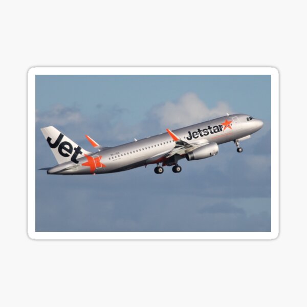 "Jetstar Asia Airbus A320 9V-JSS" Sticker for Sale by JulietWhiskey ...