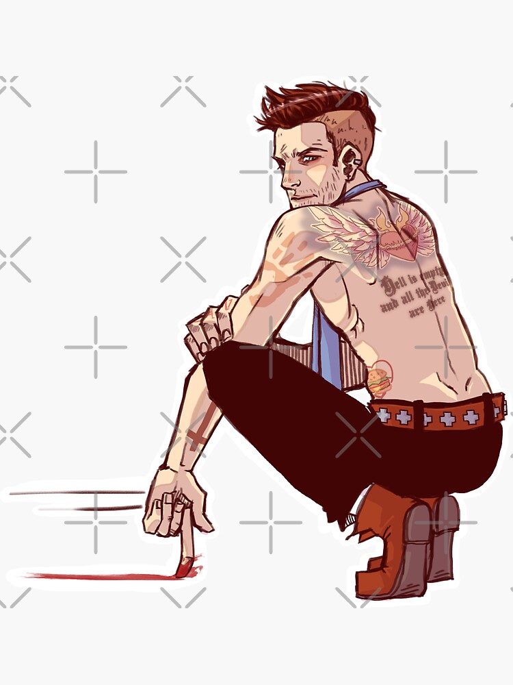 "Punk!Castiel" Sticker for Sale by ohcararara | Redbubble