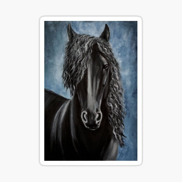 "Friesian beauty" Sticker for Sale by Agii | Redbubble