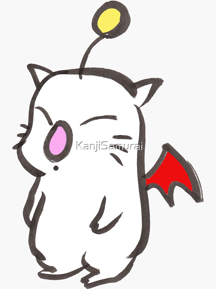 "Final Fantasy Mog" Sticker by KanjiSamurai | Redbubble