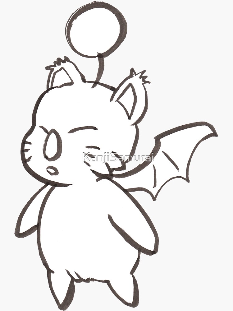 "Final Fantasy Mog" Sticker by KanjiSamurai | Redbubble