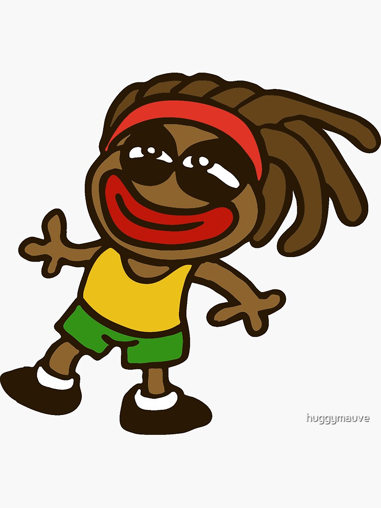 "cartoon rasta reggae afro boy" Sticker for Sale by huggymauve | Redbubble