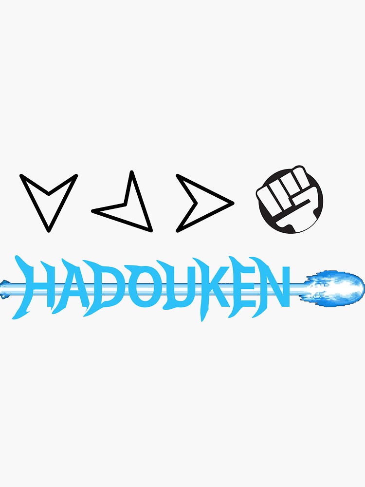 "Hadouken Shirt" Sticker for Sale by Jackydile | Redbubble