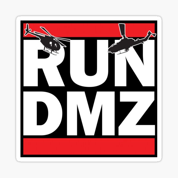 "RUN DMZ" Sticker by kayve | Redbubble