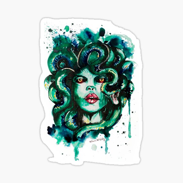 "Medusa " Sticker by RhiCreated | Redbubble