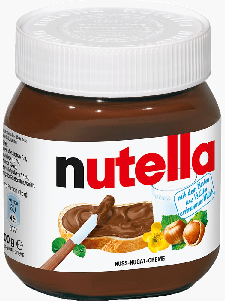 "Nutella" Sticker for Sale by jamie2711 | Redbubble