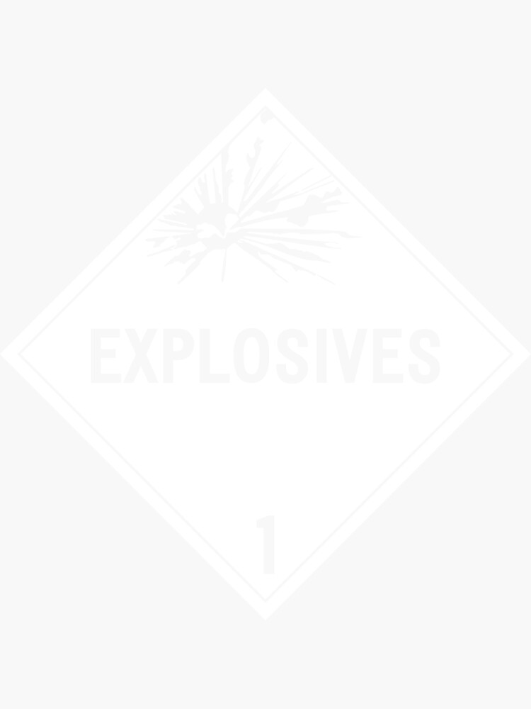 "HAZMAT Class 1: Explosives" Sticker for Sale by rubenwills | Redbubble