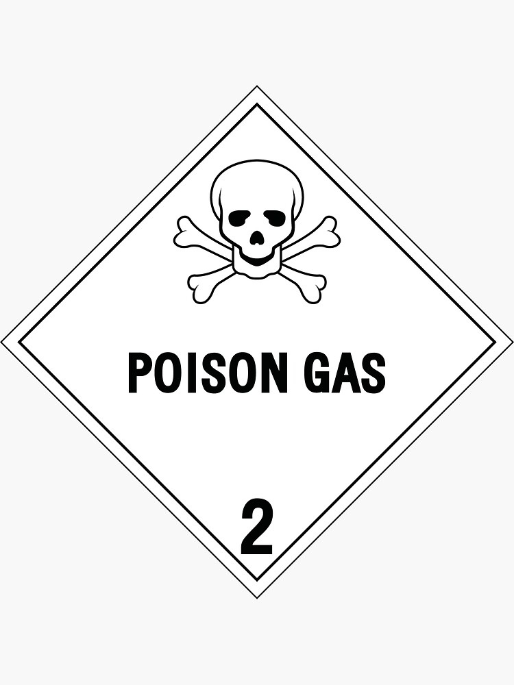 "HAZMAT Class 2: Gases" Sticker for Sale by rubenwills | Redbubble