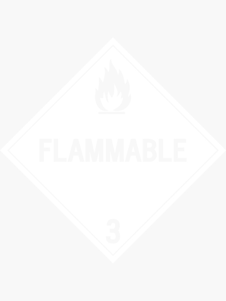 "HAZMAT Class 3: Flammable" Sticker for Sale by rubenwills | Redbubble