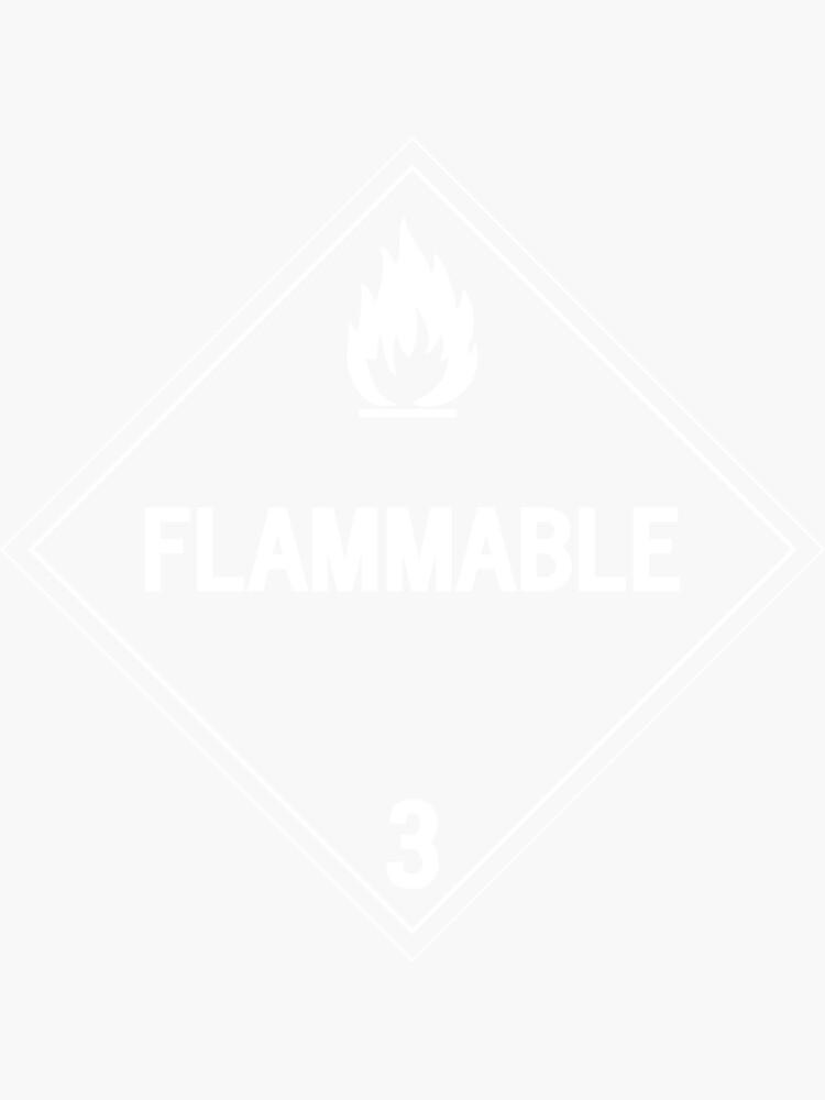 "HAZMAT Class 3: Flammable" Sticker by rubenwills | Redbubble