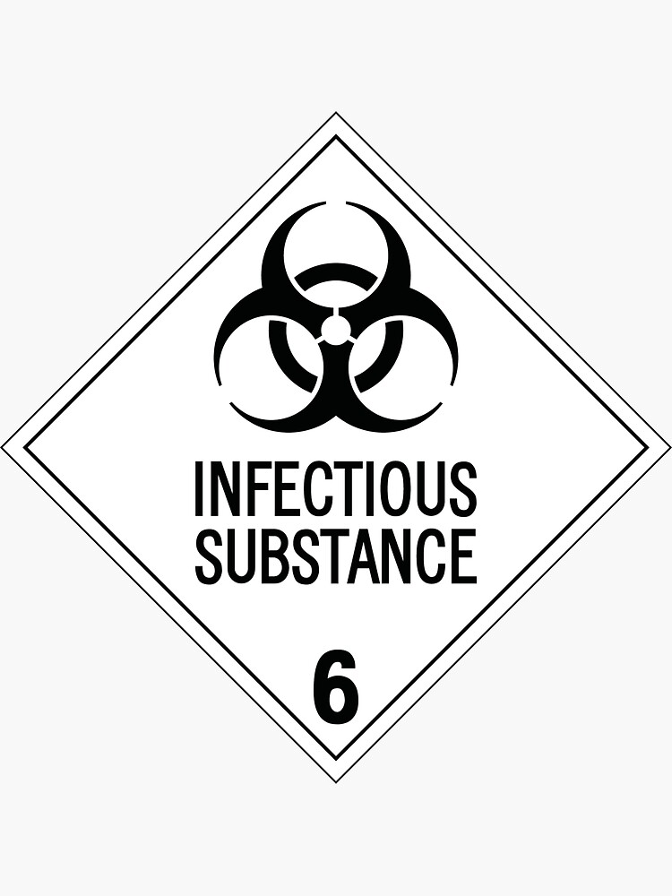 "HAZMAT Class 6.2: Biohazard" Sticker for Sale by rubenwills | Redbubble