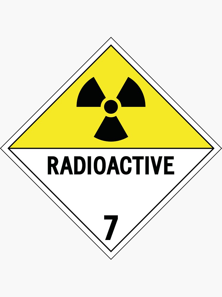 "HAZMAT Class 7: Radioactive" Sticker for Sale by rubenwills | Redbubble