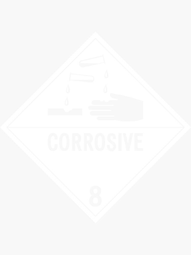 "HAZMAT Class 8: Corrosive" Sticker for Sale by rubenwills | Redbubble