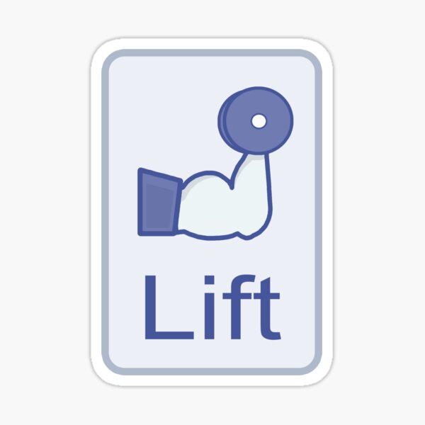 "Lift (vertical logo)" Sticker by BGWdesigns | Redbubble