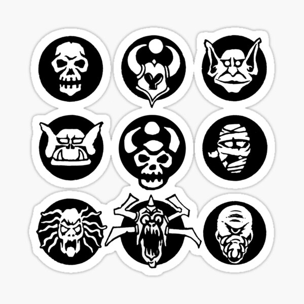 Pegatina for Sale con la obra «CRIATURAS HEROQUESTAS» de ATOMICBRAIN ...