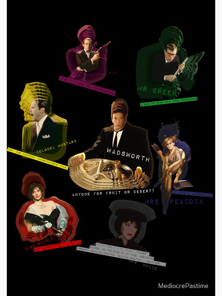 "Clue Movie" Sticker for Sale by MediocrePastime | Redbubble