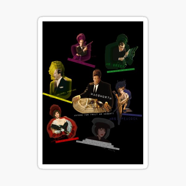 "Clue Movie" Sticker for Sale by MediocrePastime | Redbubble