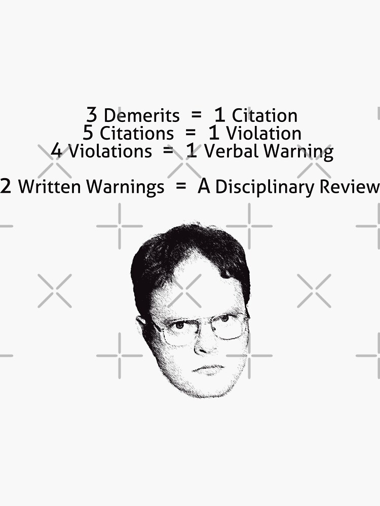 "The Office - Demerits (Light Colors)" Sticker for Sale by ...