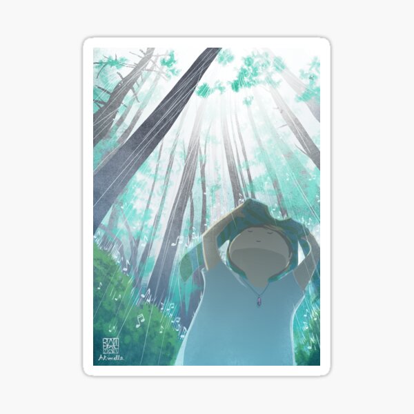 "Notes de pluie - Rain notes" Sticker for Sale by art-mella | Redbubble