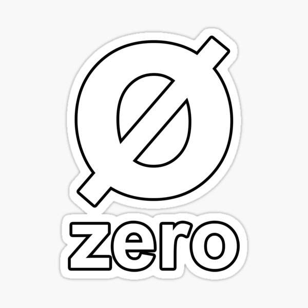 "ZERO" Sticker by lldsasec | Redbubble