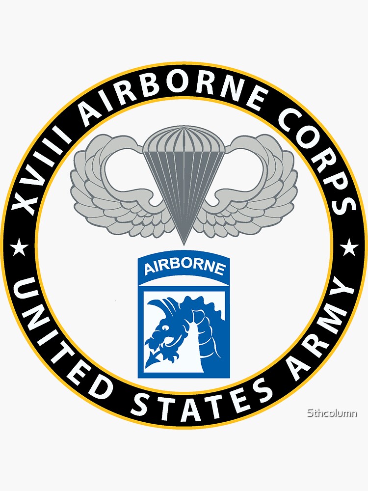 "XVIII Airborne Corps Wings" Sticker for Sale by 5thcolumn | Redbubble