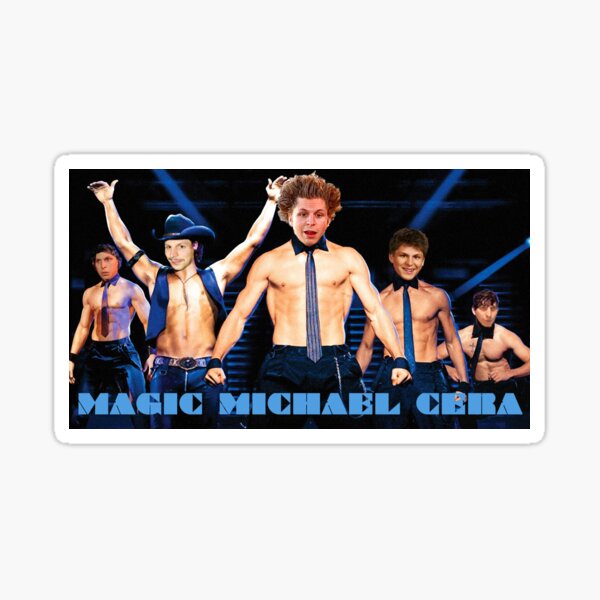 "Magic Michael Cera" Sticker for Sale by millsjonah | Redbubble