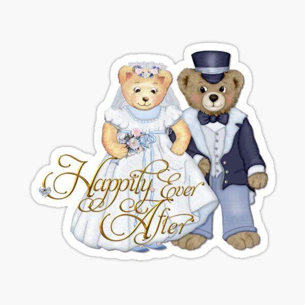 "Teddy Bear Wedding" Sticker by SpiceTree | Redbubble