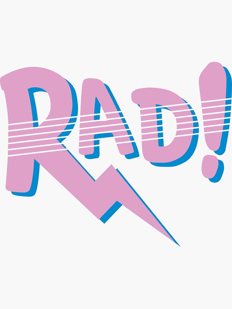 "RAD! (80s Edition)" Sticker by RKSmith | Redbubble