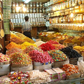 "A Candy Shop in the Old City of Damascus" Postcard for Sale by ...