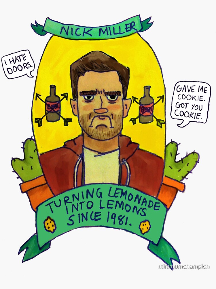 "Nick Miller" Sticker for Sale by minimumchampion | Redbubble