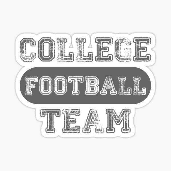 "College Football Team" Sticker for Sale by adinagraphics | Redbubble