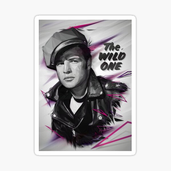 "MARLON BRANDO - The Wild One" Sticker for Sale by douardp | Redbubble