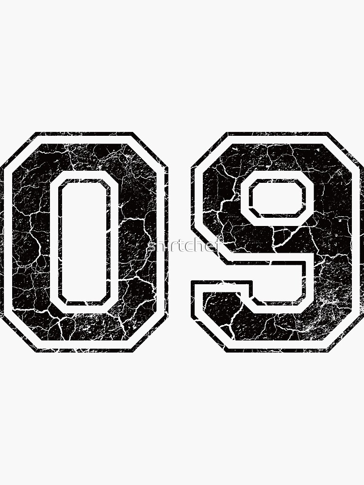 "09 - the Number" Sticker for Sale by shirtchef | Redbubble