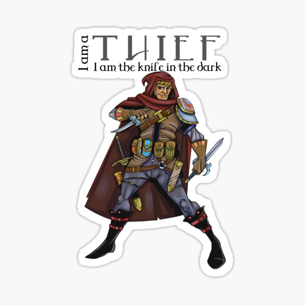 "Dungeons and Dragons - the thief" Sticker for Sale by WarpZoneGraphic ...